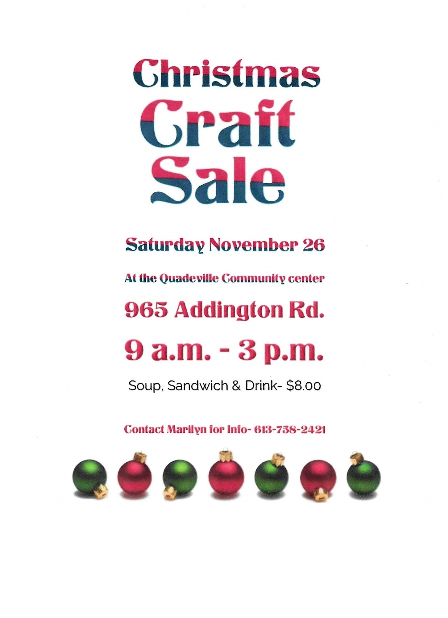 Christmas Craft Sale - Brudenell, Lyndoch and Raglan