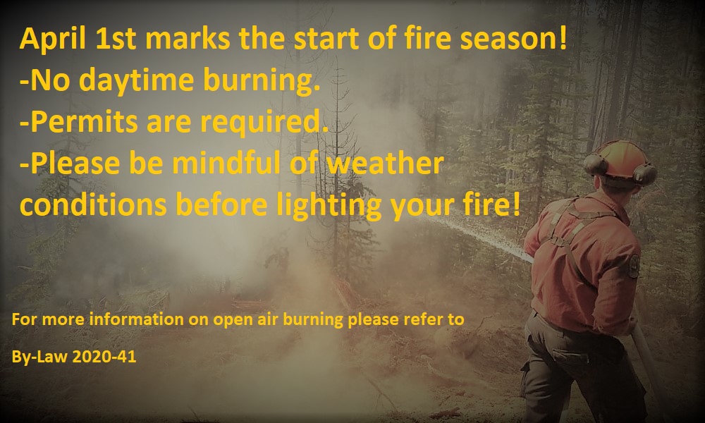 April 1st, 2023 Fire Season - Brudenell, Lyndoch and Raglan